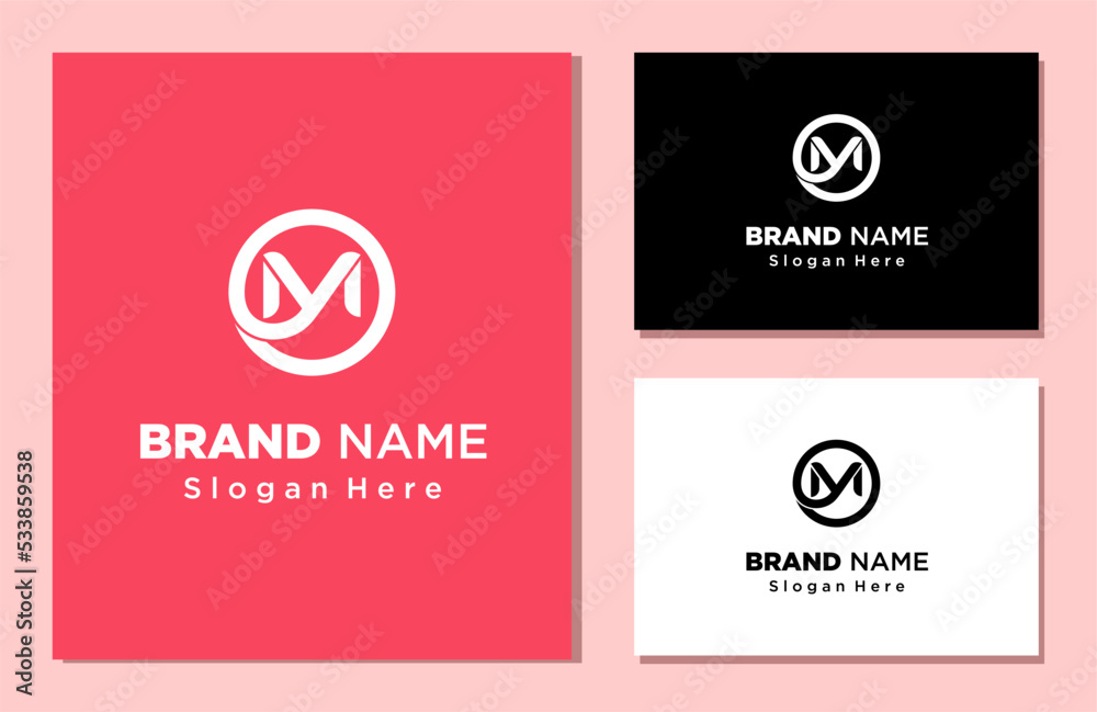 letter m y logo design beauty logo concept. Vector illustration Stock ...
