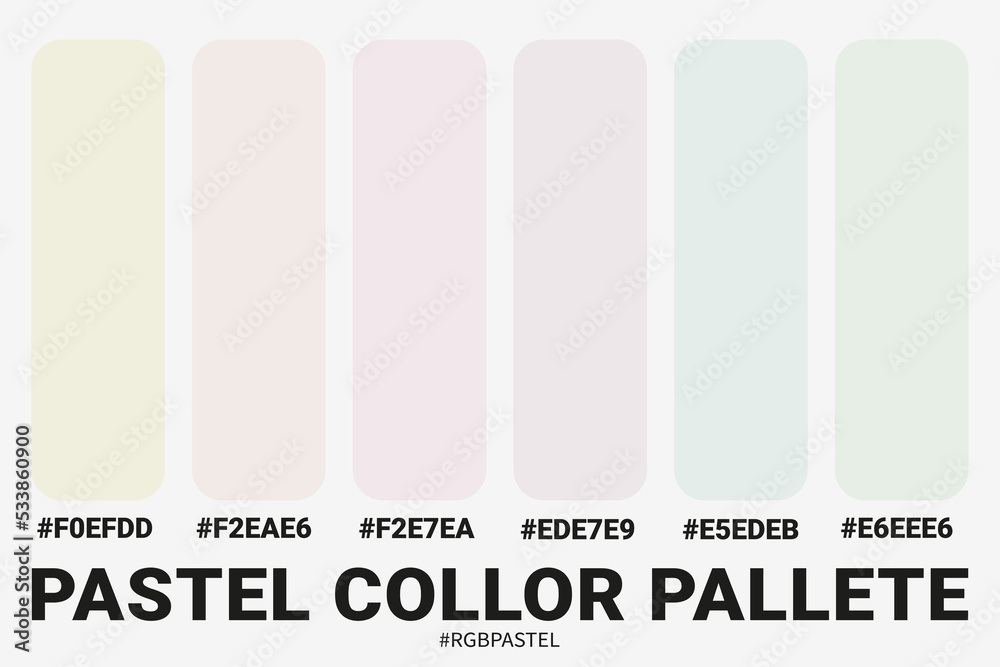 A Collection of Accurately Patel Color Palettes with Codes, Perfect for ...
