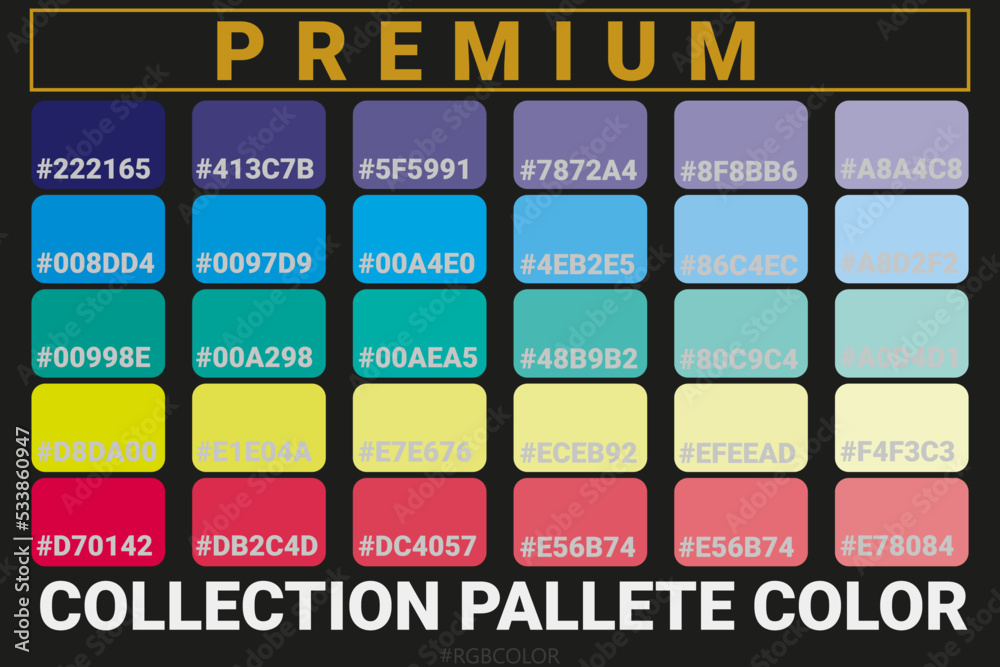 A Premium Collection of Accurately Color Palettes with Codes, Perfect ...