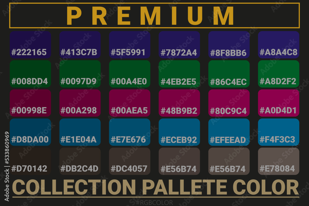 A Premium Collection of Accurately Color Palettes with Codes, Perfect ...