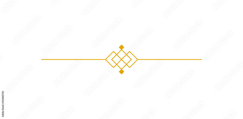 art deco outline stroke in golden color for classy and luxury style ...