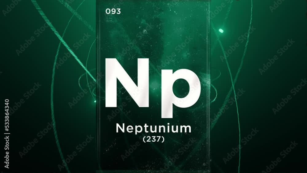 Vidéo Stock Neptunium (Np) symbol chemical element of the periodic ...