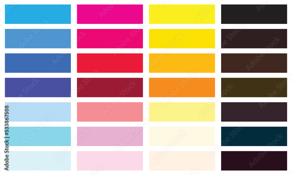 test print colorful guide template vector illustration Stock Vector ...