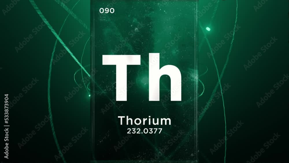 Vidéo Stock Thorium (Th) symbol chemical element of the periodic table ...
