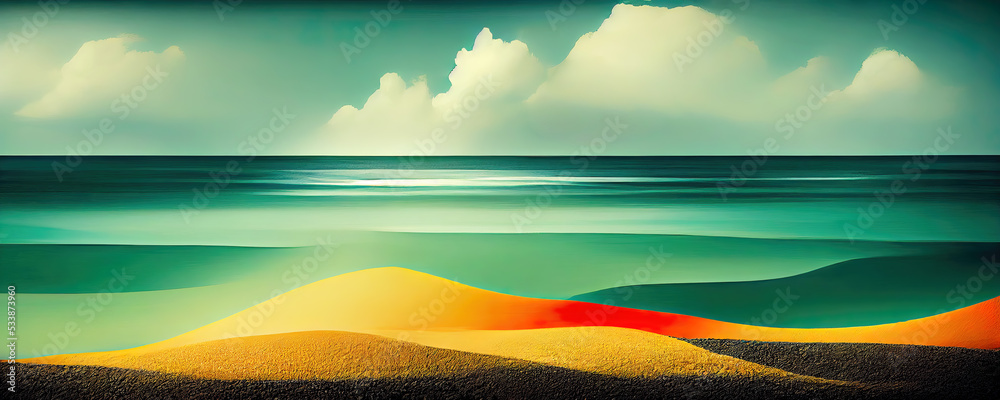 Abstract summer beach wallpaper background illustration Stock ...