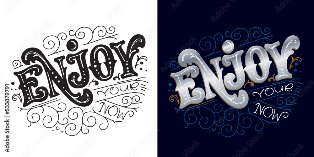 Hand drawn motivation lettering phrase in modern calligraphy style ...