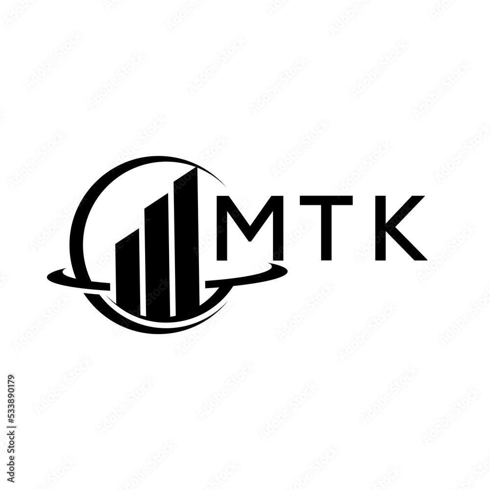 MTK letter logo. MTK Black image on white background. MTK Monogram logo ...
