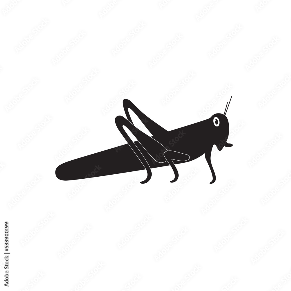Locust icon. White background. Vector illustration Stock Vector | Adobe ...