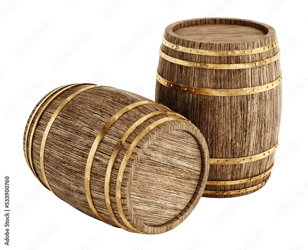 Wine barrel on transparent background Stock Illustration | Adobe Stock