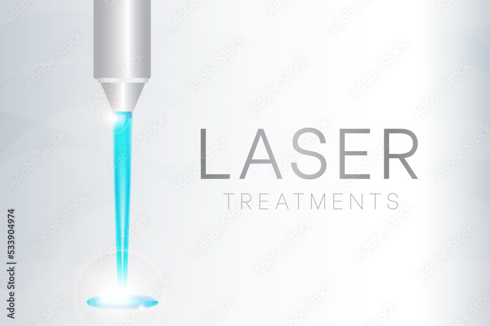 Laser Treatments Illustration Background Stock Vector | Adobe Stock