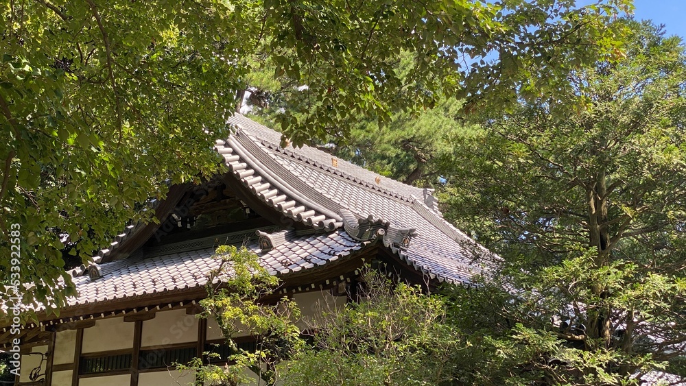 Photo beautiful traditional rooftop of Japanese temple house, Chiba ...