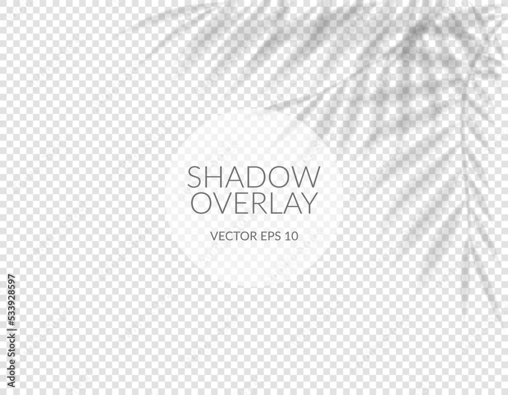 Realistic shadow. Vector with shadow overlays on a transparent ...