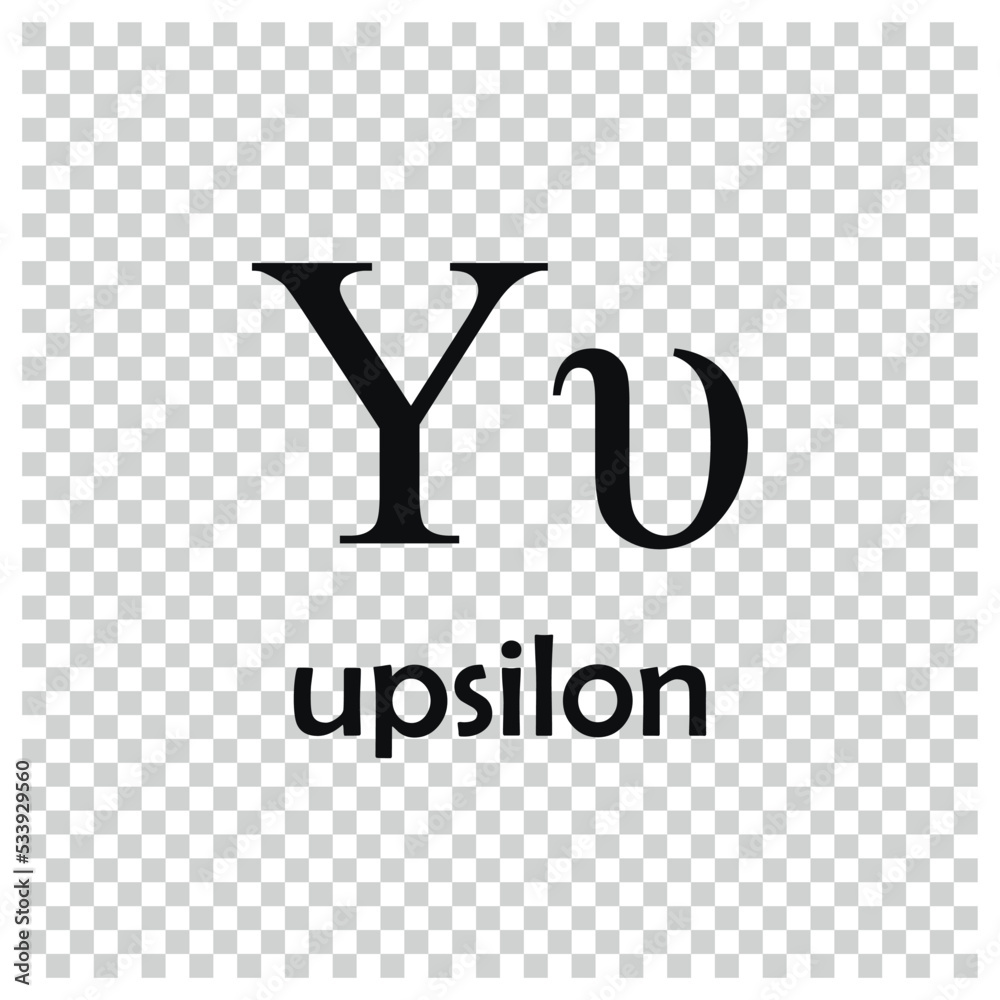 Simple upsilon. The Greek alphabet has been used to write the Greek ...