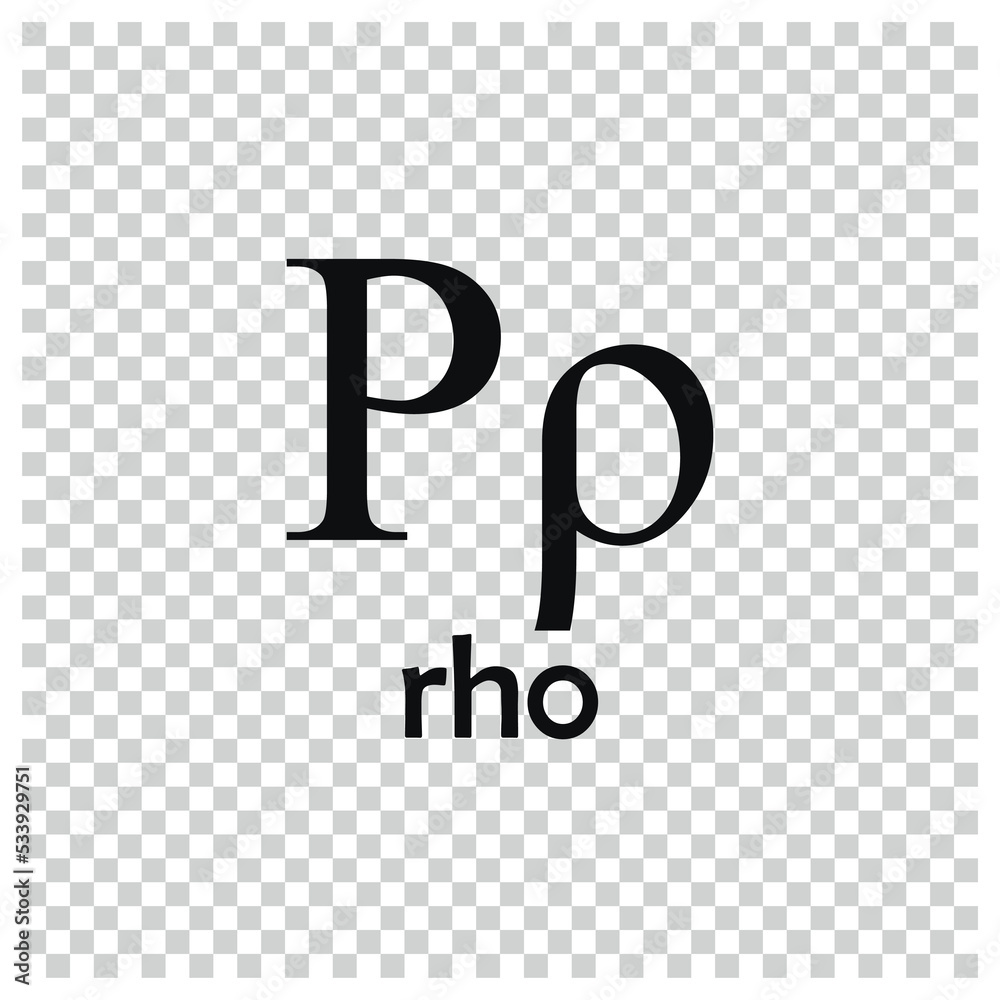 Simple rho. The Greek alphabet has been used to write the Greek ...
