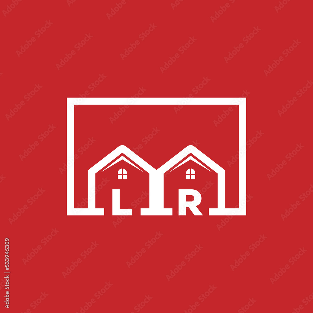 Initial LR Homes aligned logo stock vector. Illustration of building ...