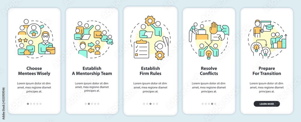 Tips for mentors onboarding mobile app screen. Establish firm rules ... Tips for mentors onboarding mobile app screen. Establish firm rules ...