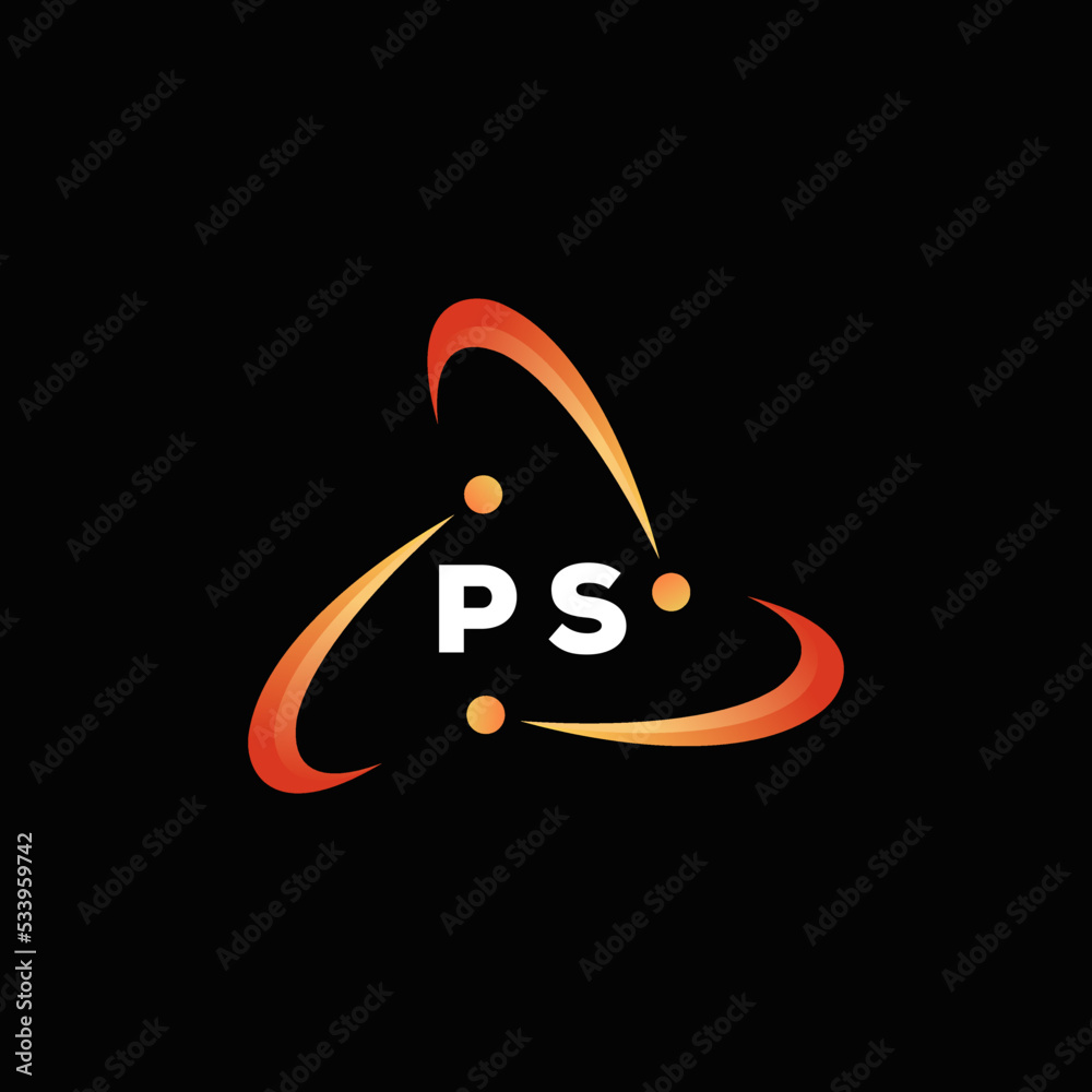 Initial PS Infinity tech logo icon element and template Vector Image ...