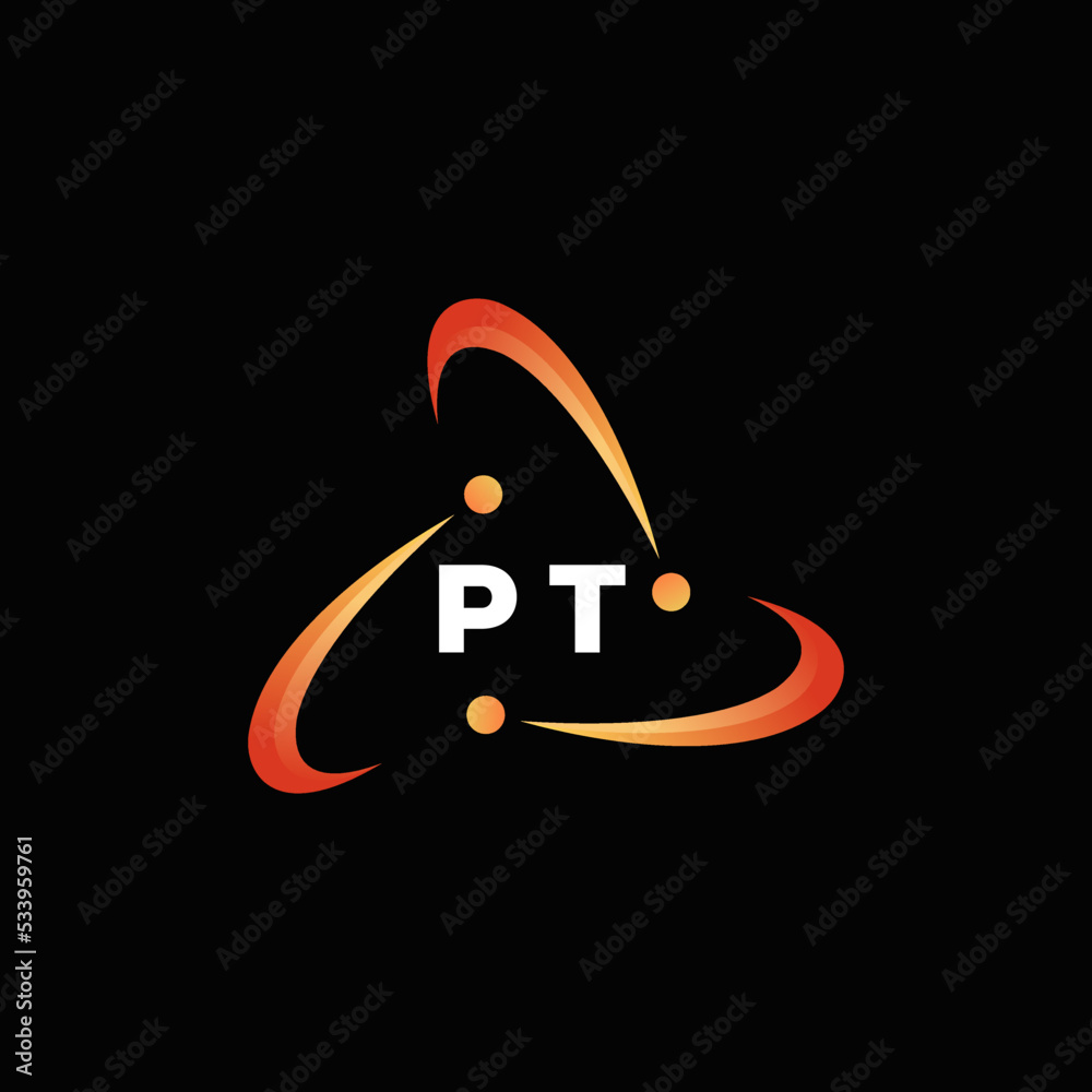 Initial PT Infinity tech logo icon element and template Vector Image ...
