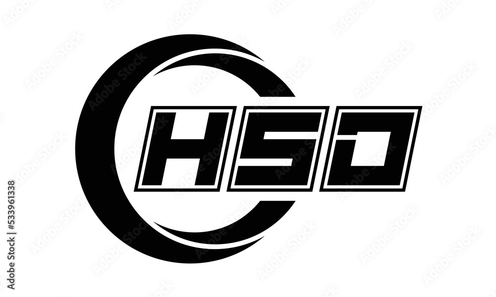 Grafika wektorowa Stock: HSD three-letter circle logo design. custom ... Grafika wektorowa Stock: HSD three-letter circle logo design. custom ...