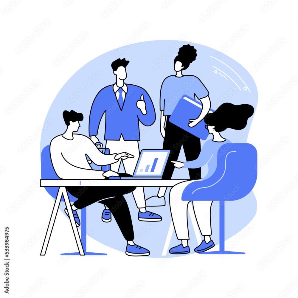 Business meeting isolated cartoon vector illustrations. Stock Vector ...