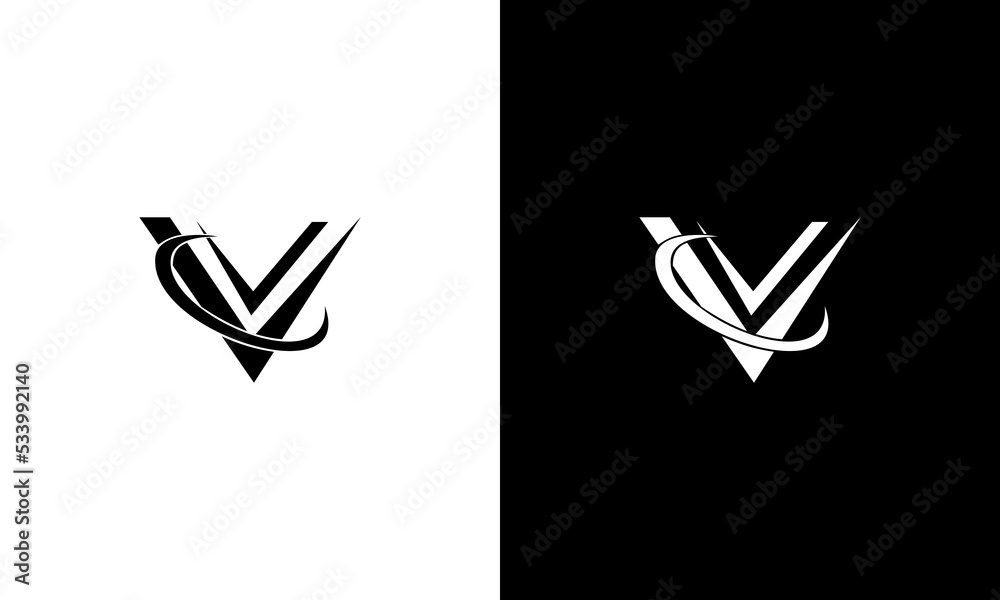 letter v logo design Stock Vector | Adobe Stock