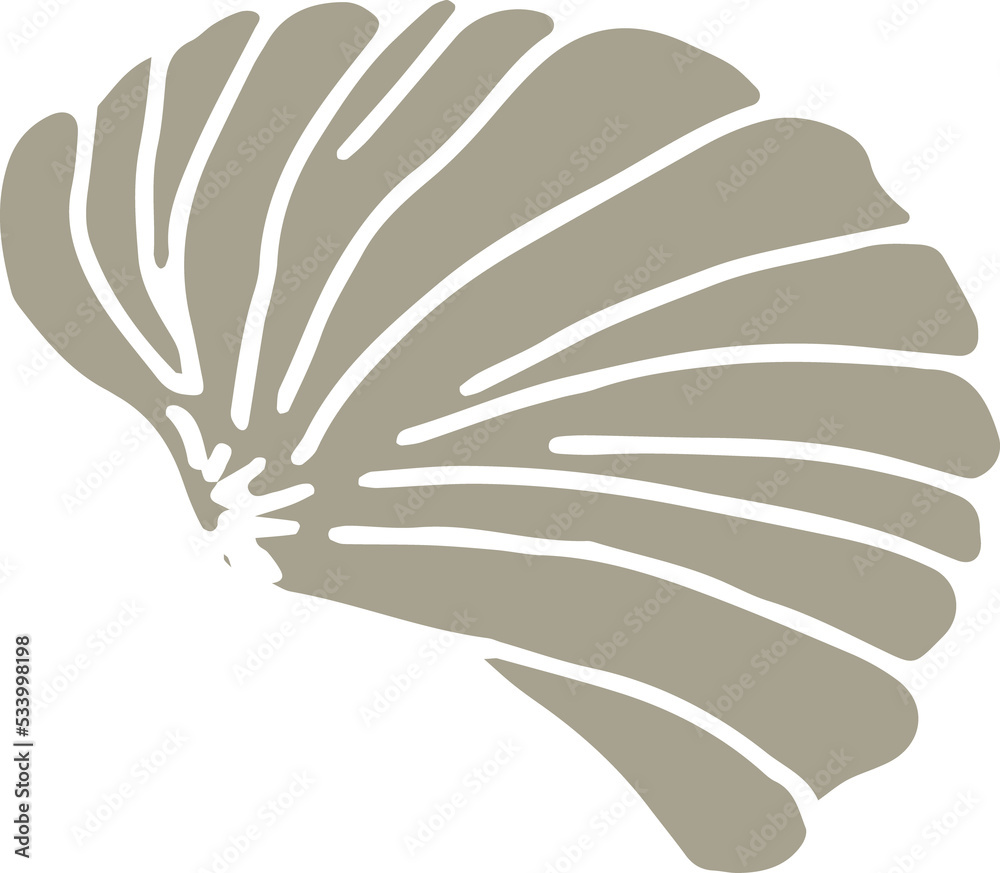 Stencil imprints of fossil seashell of prehistoric sea animal snail ...