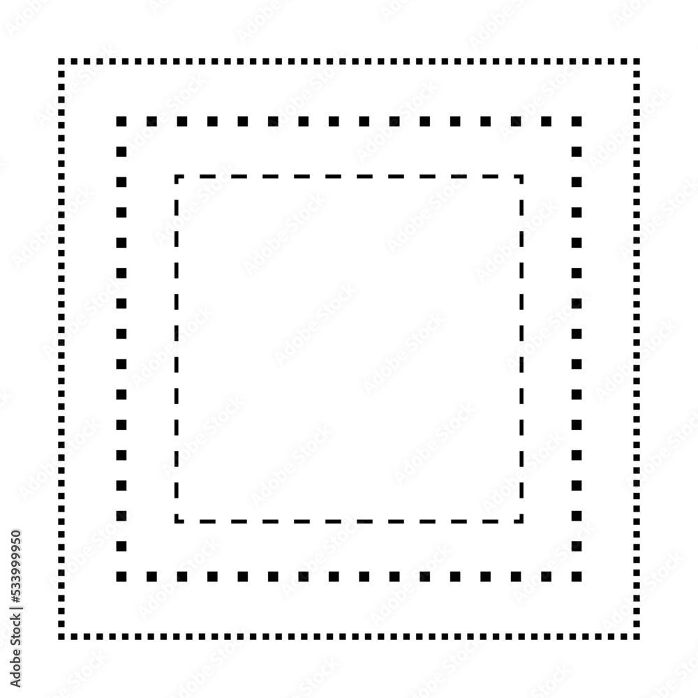 Tracing square shape lines element for preschool, kindergarten and ...