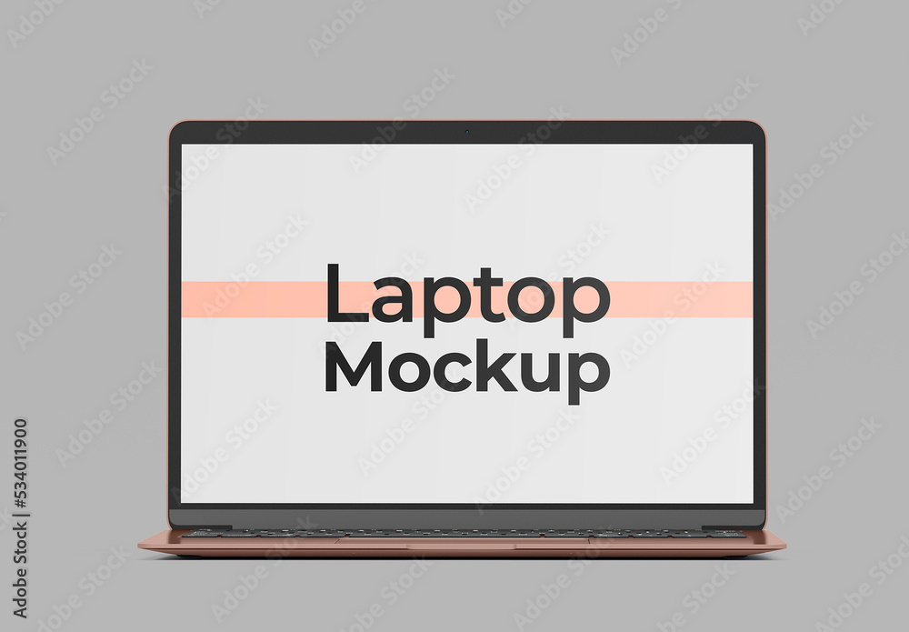 Front View Laptop Mockup Stock Template | Adobe Stock