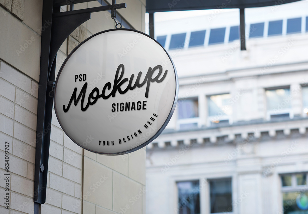 Outdoor Wall Sign Stock Template | Adobe Stock