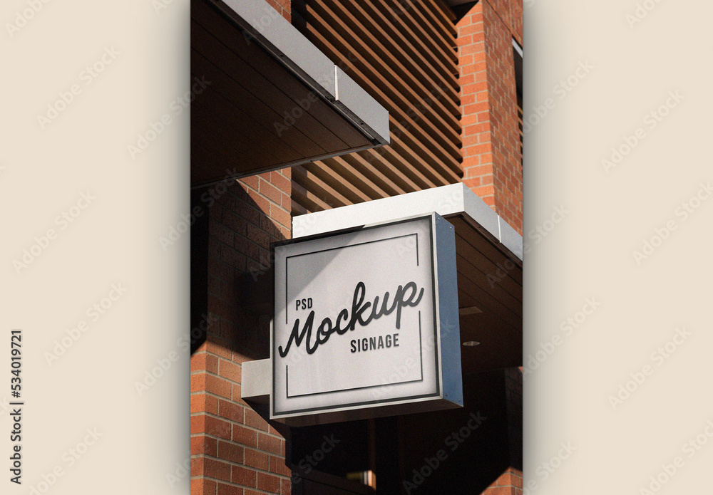 Outdoor Wall Sign Stock Template | Adobe Stock
