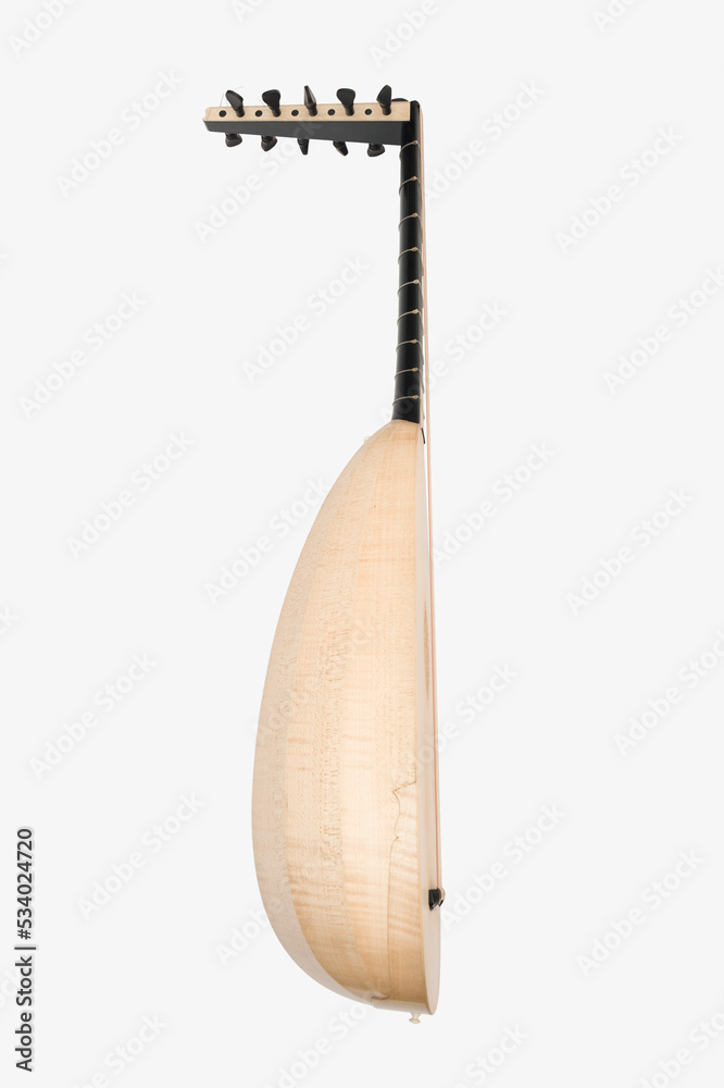 Renaissance Lute (side view) isolated on white background. Stock Photo ...
