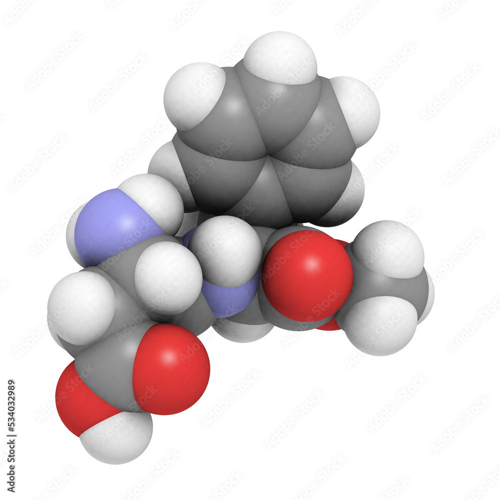 Aspartame artificial sweetener molecule. Used as sugar substitute. 3D ...