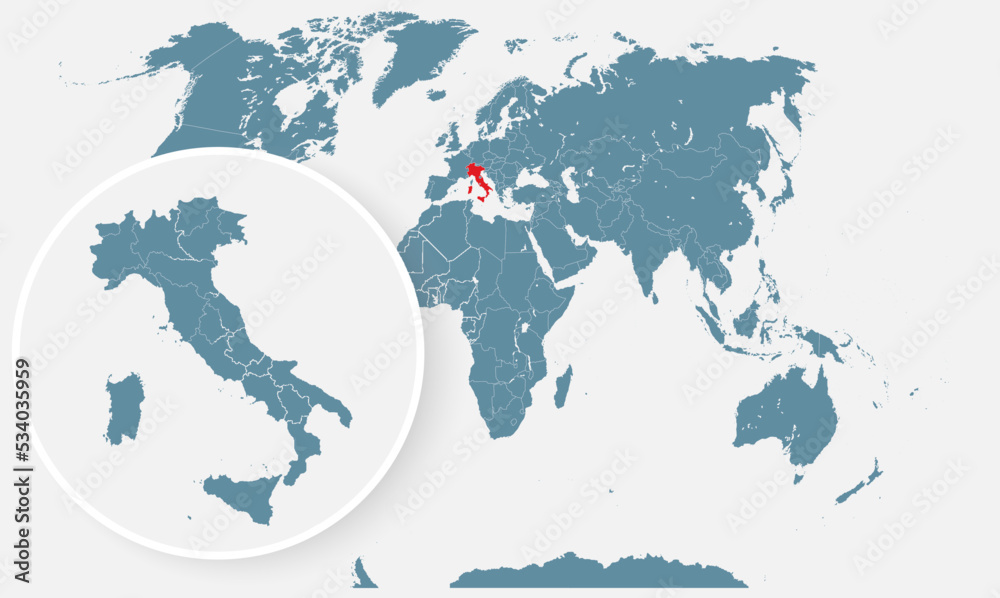 italy location on world map
