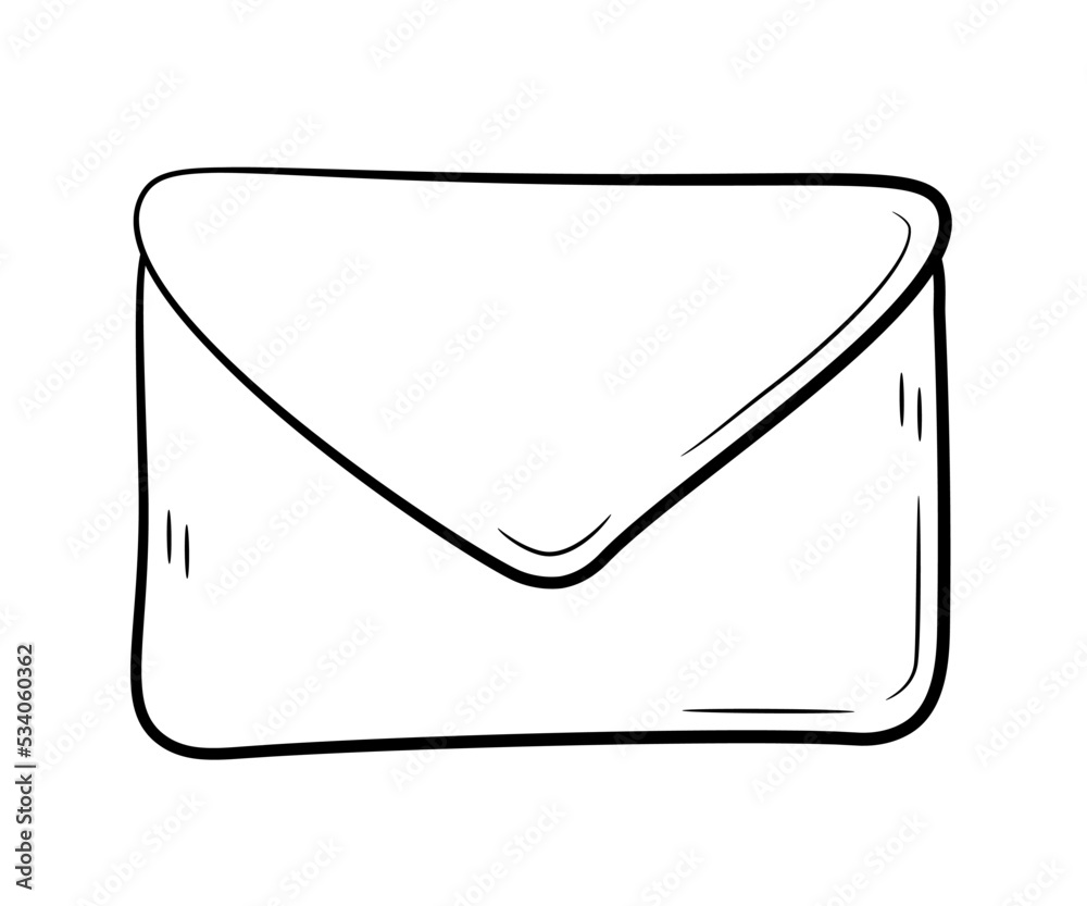 Letter Mail Clipart Black