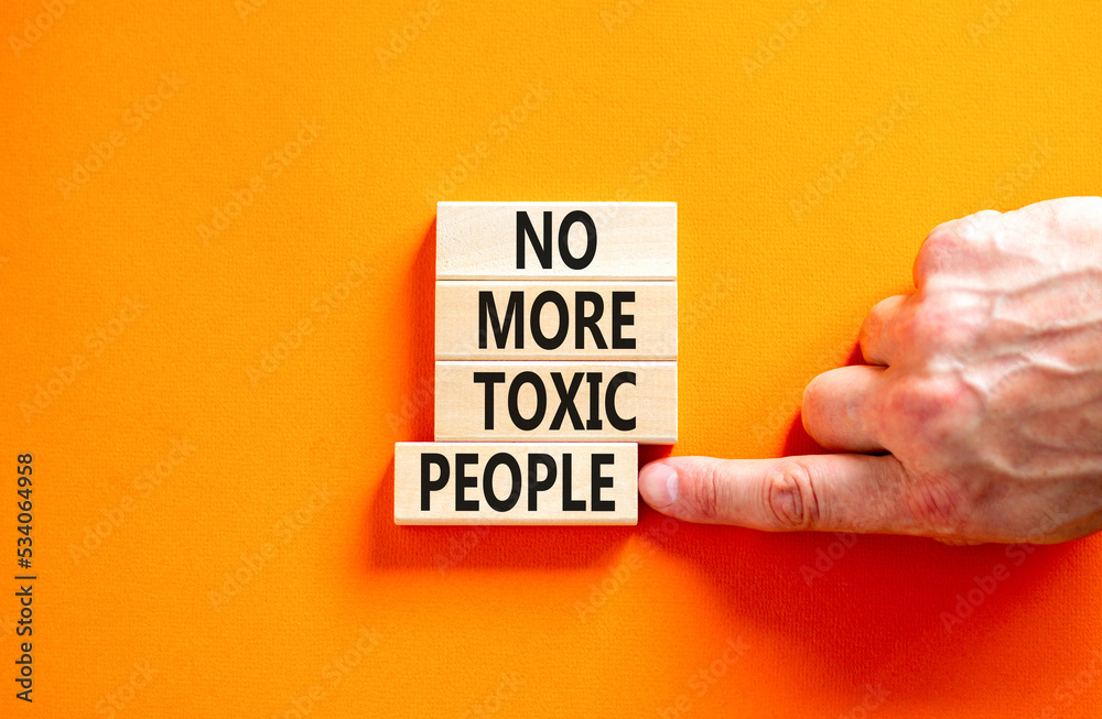 No more toxic people symbol. Concept words No more toxic people on ...