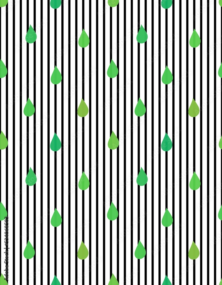 Autumn rain drops seamless vertical stripes pattern for wrapping and ...