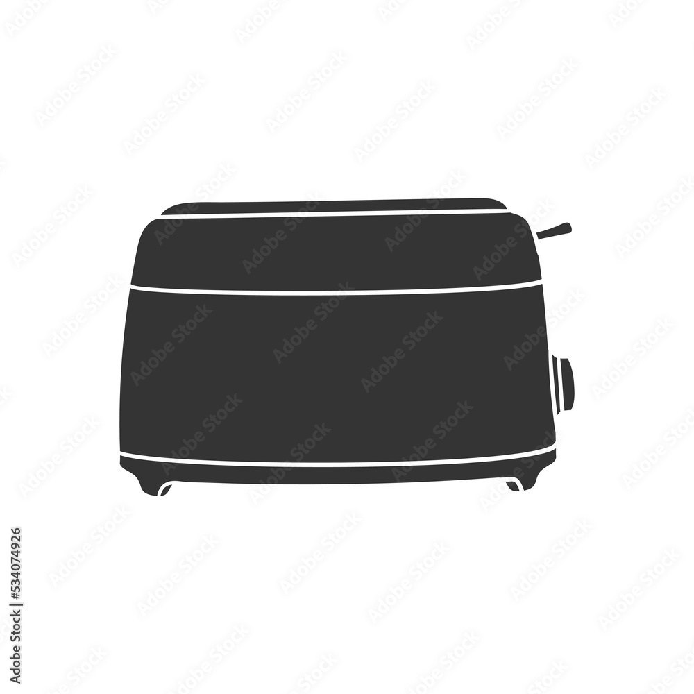 Toaster Icon Silhouette Illustration. Kitchenware Vector Graphic ...