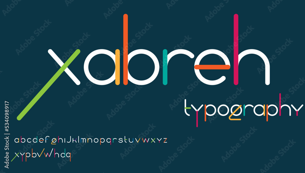 thin typography small alphabet letter logo design Stock Vector | Adobe ...