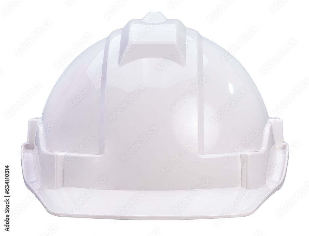 White safety helmet or hard cap isolated on white background ...