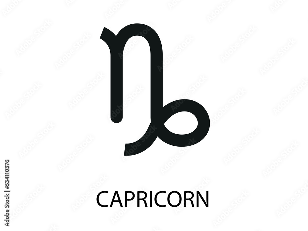 Capricorn Symbol of the Horoscope. Zodiac Sign. Vector illustration of ...