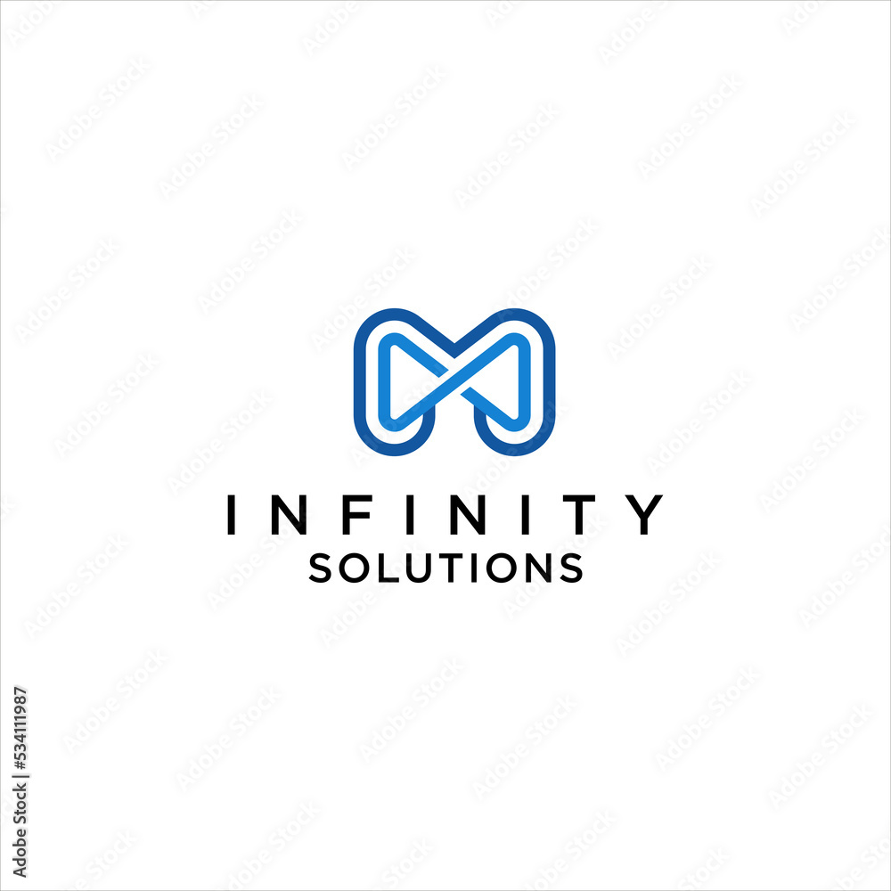 Vetor de abstract letter M infinity logo design vector do Stock | Adobe ...