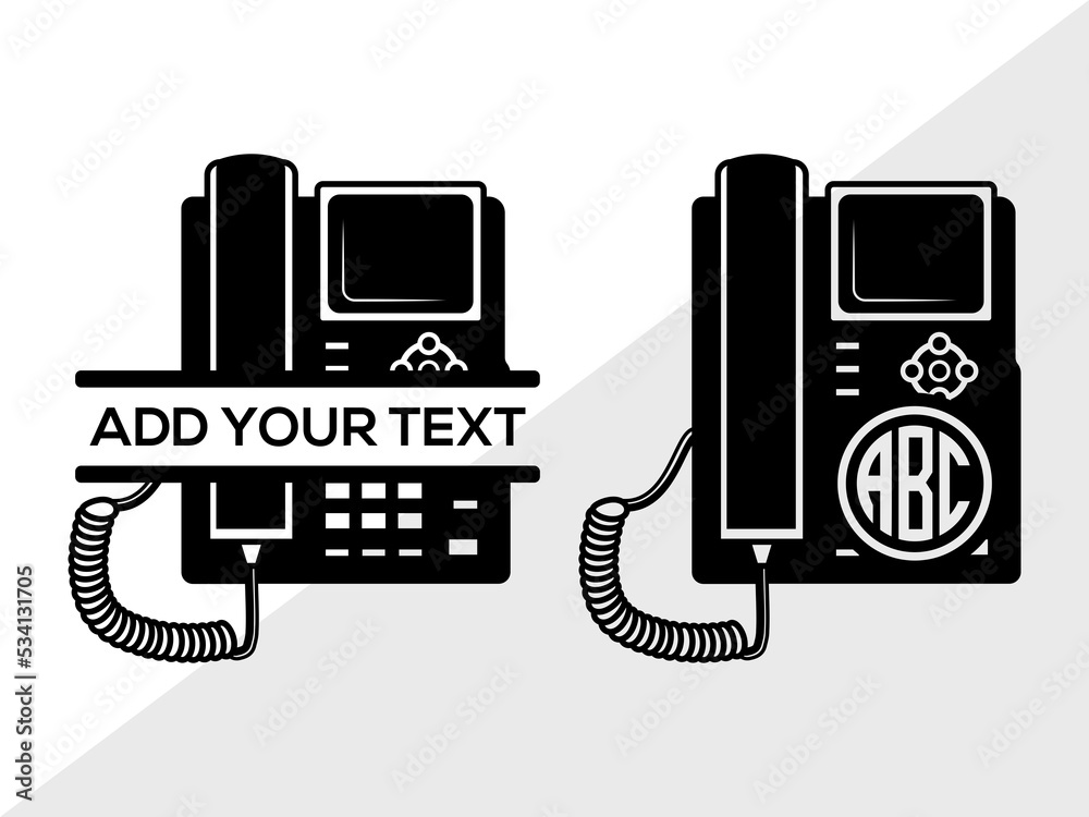 Telephone Monogram SVG, Telephone SVG, Split Monogram Svg, Vintage ...