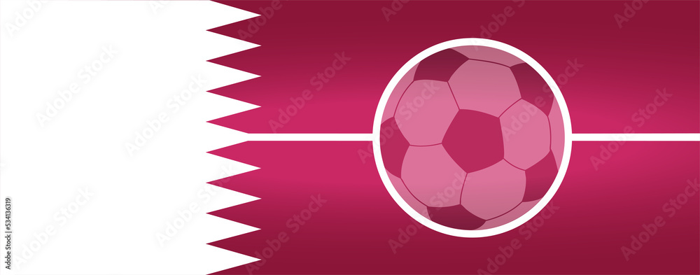 National Flag of Quatar. Template for World Cup 2022 being held in ...