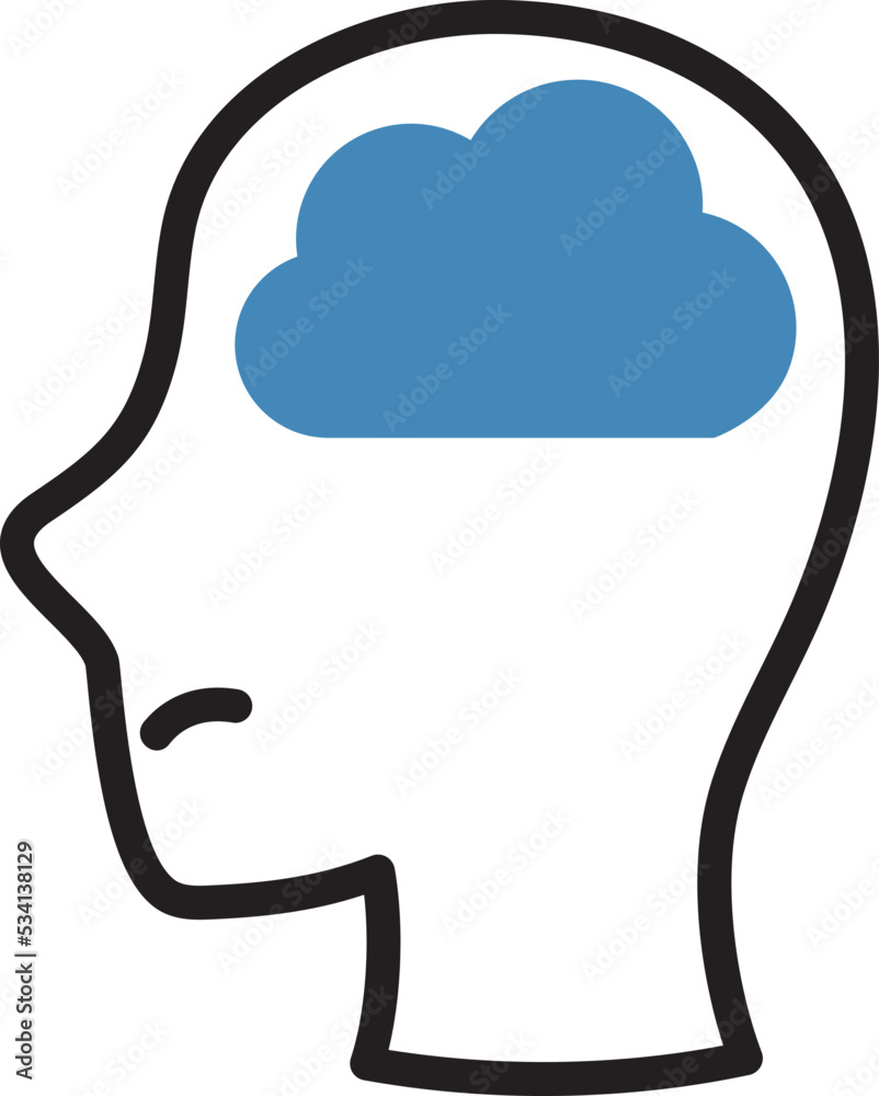 Brain fog icon concept vector image. Stock Vector | Adobe Stock