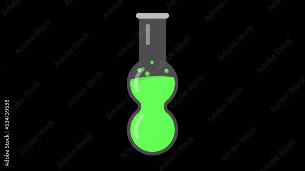 Looped animation which is shown: Laboratory ware, Flask, Potion ...