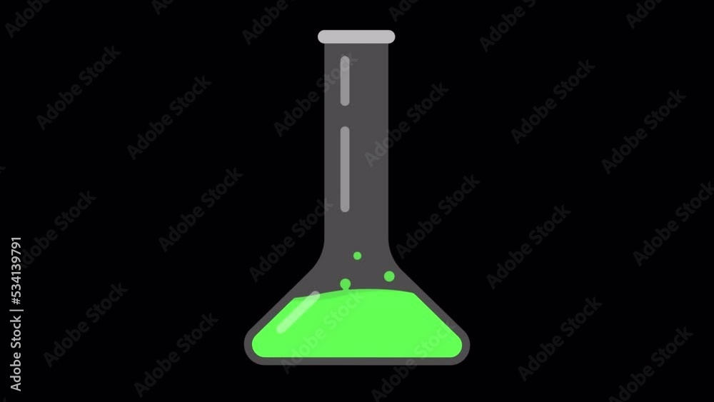 Looped animation which is shown: Laboratory ware, Flask, Potion ...