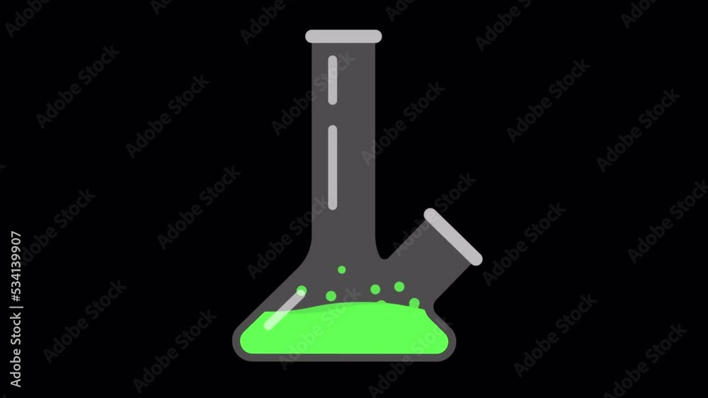 Looped animation which is shown: Laboratory ware, Flask, Potion ...