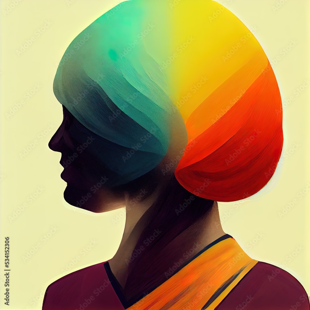 Flat cartoon illustration of diverse group of stylish people. Diversity ...