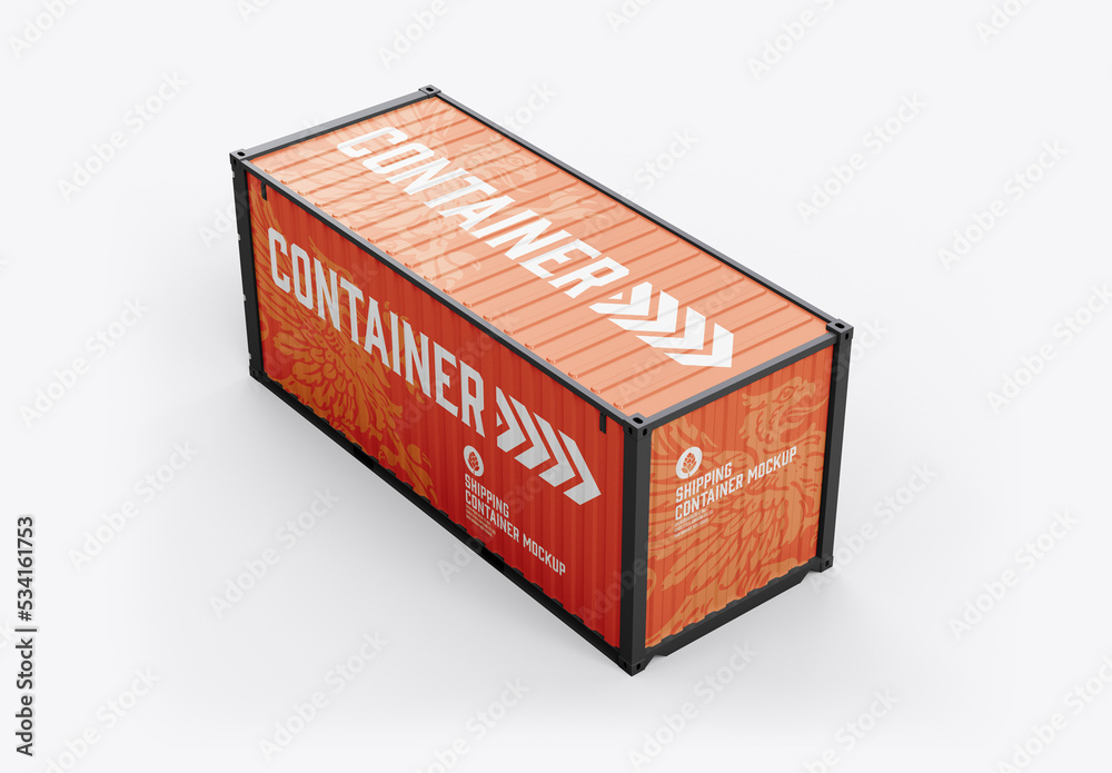 Shipping Container Mockup Stock Template | Adobe Stock