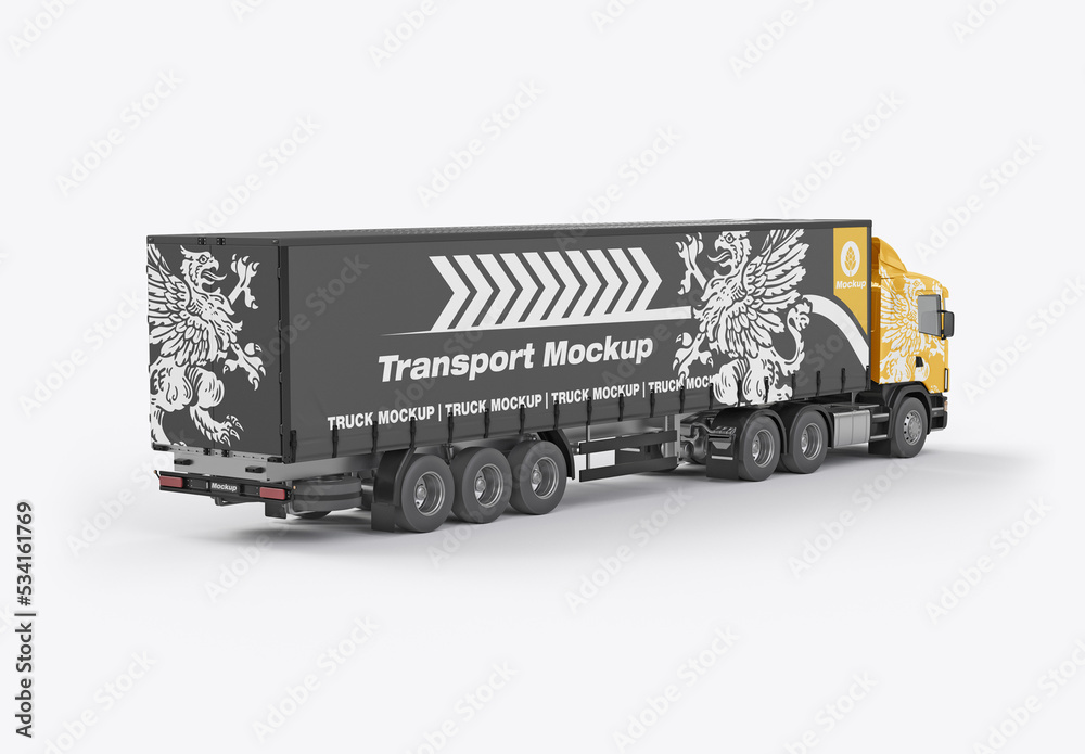 Heavy Truck Mockup Stock Template | Adobe Stock